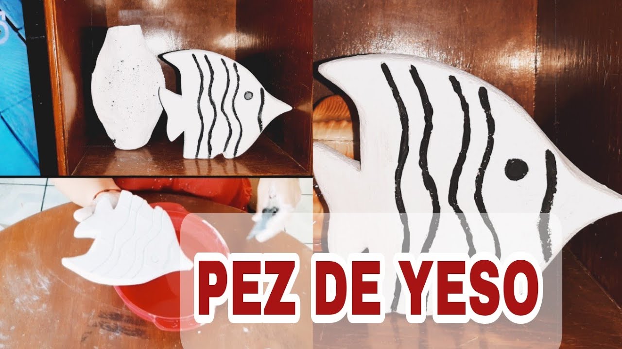 🐟 DIY COMO HACER FIGURAS DE YESO SIN MOLDE DE BARRO|PEZ DE YESO🐬 - YouTube