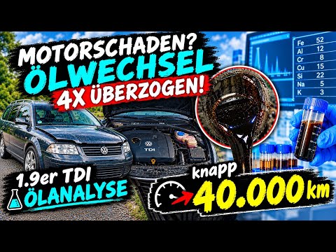 VW Passat 1.9 TDI | 40.000 KM ohne Öl-Wechsel!😱4x Intervalle überzogen! Öl-Analyse-war das schlimm?