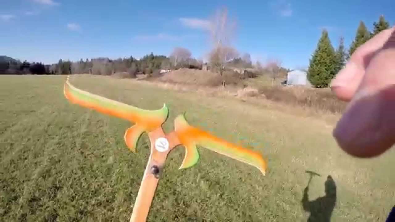 Boomerang test flight for camera mount - YouTube