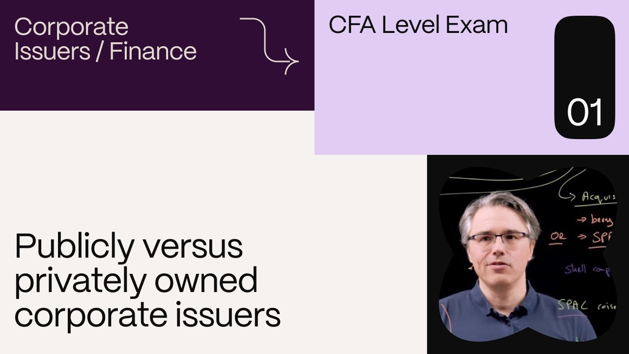 Publicly versus privately owned corporate issuers (for the CFA Level 1 ...
