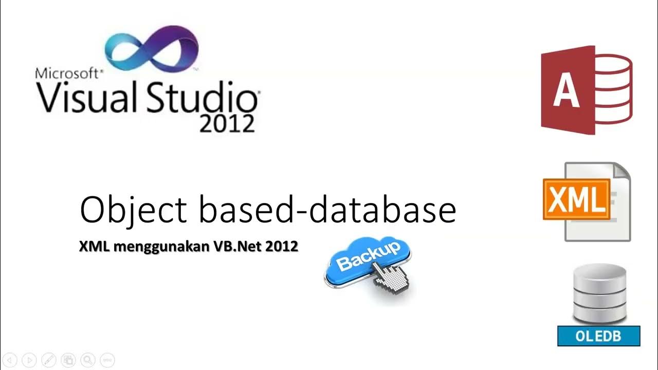 Object Based Databased: Backup Data menjadi file XML menggunakan ADODB pada VB.NET - YouTube