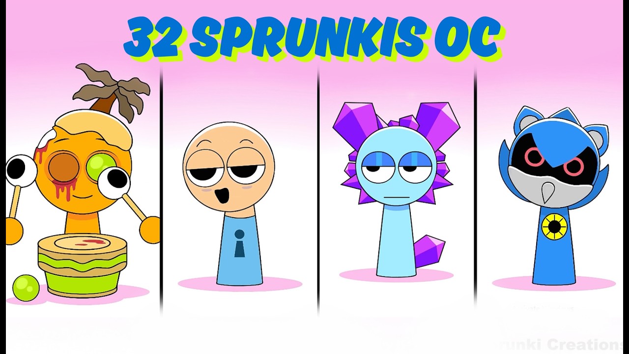 32 Sprunkis OC ALL Phases Incredibox Compilation COMPLETE #sprunki # ...