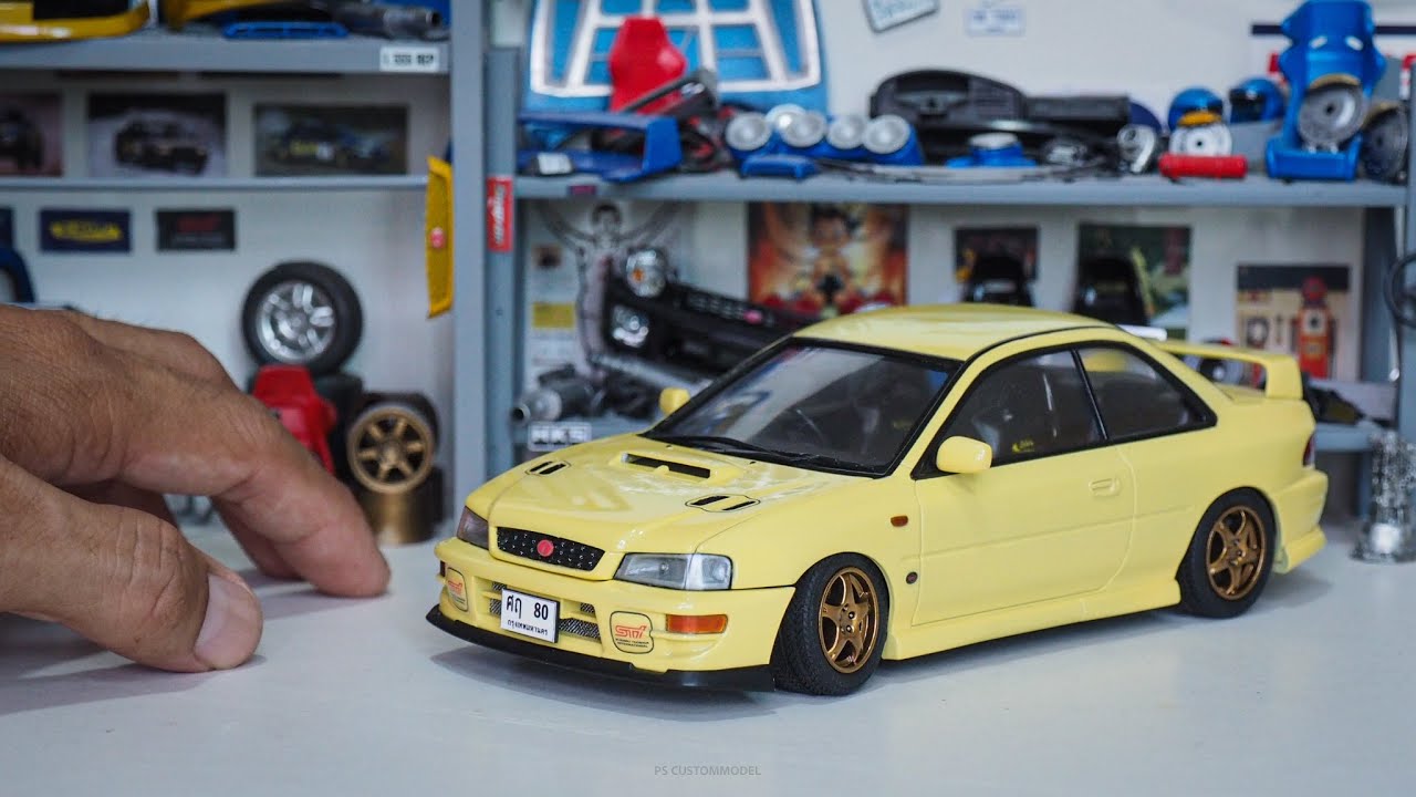 Subaru Impreza GC coupe STI yellow cashmere color FUJIMI 1/24 scale ...