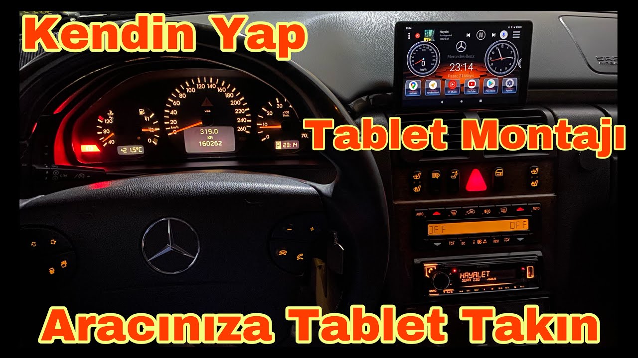 Mercedes w210 Android tablet uygulaması car launcher tanıtım - YouTube