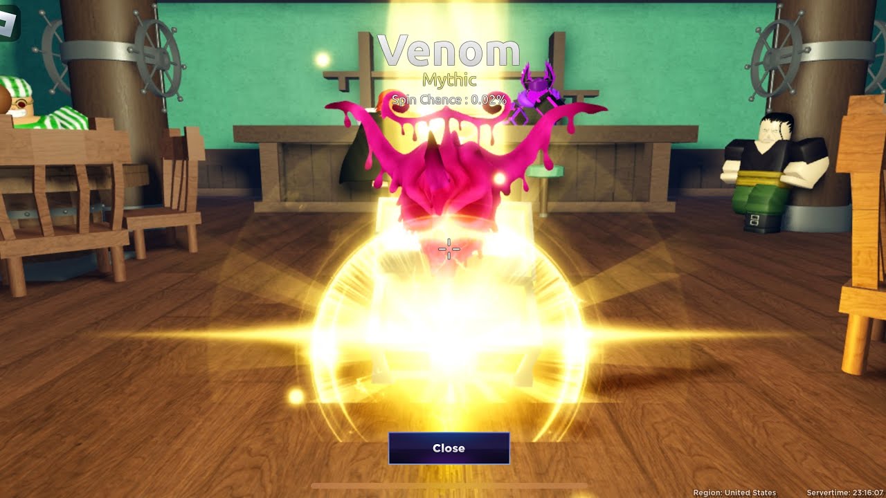 Rolling away venom in fruit battlegrounds! - YouTube