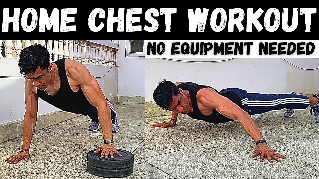 No Gym Home Chest Workout | How to grow chest at home (No Equipment ...