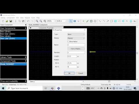 Create user components i.e diode in Diptrace - YouTube