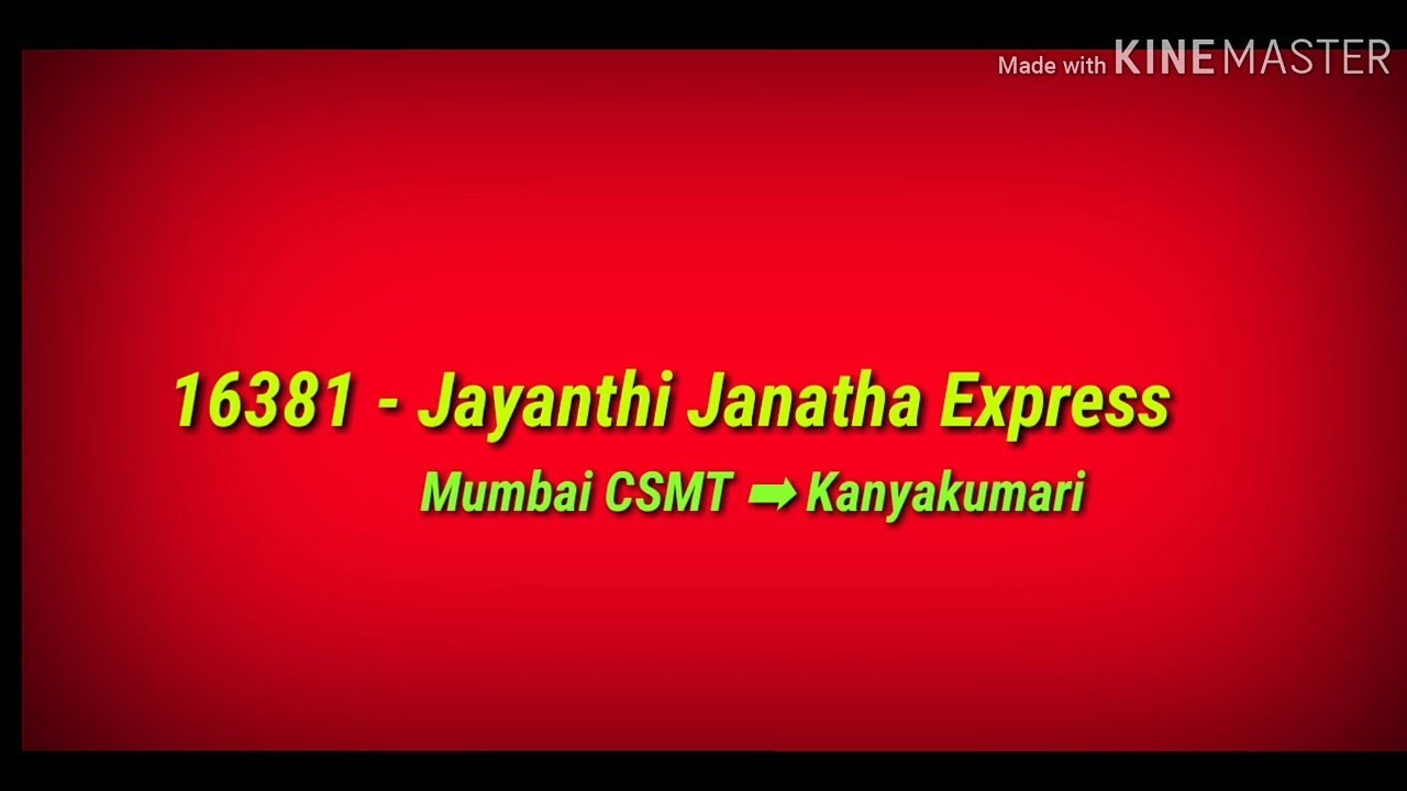 16381 Jayanthi Janatha Express Arriving And Departure from Chittoor ...