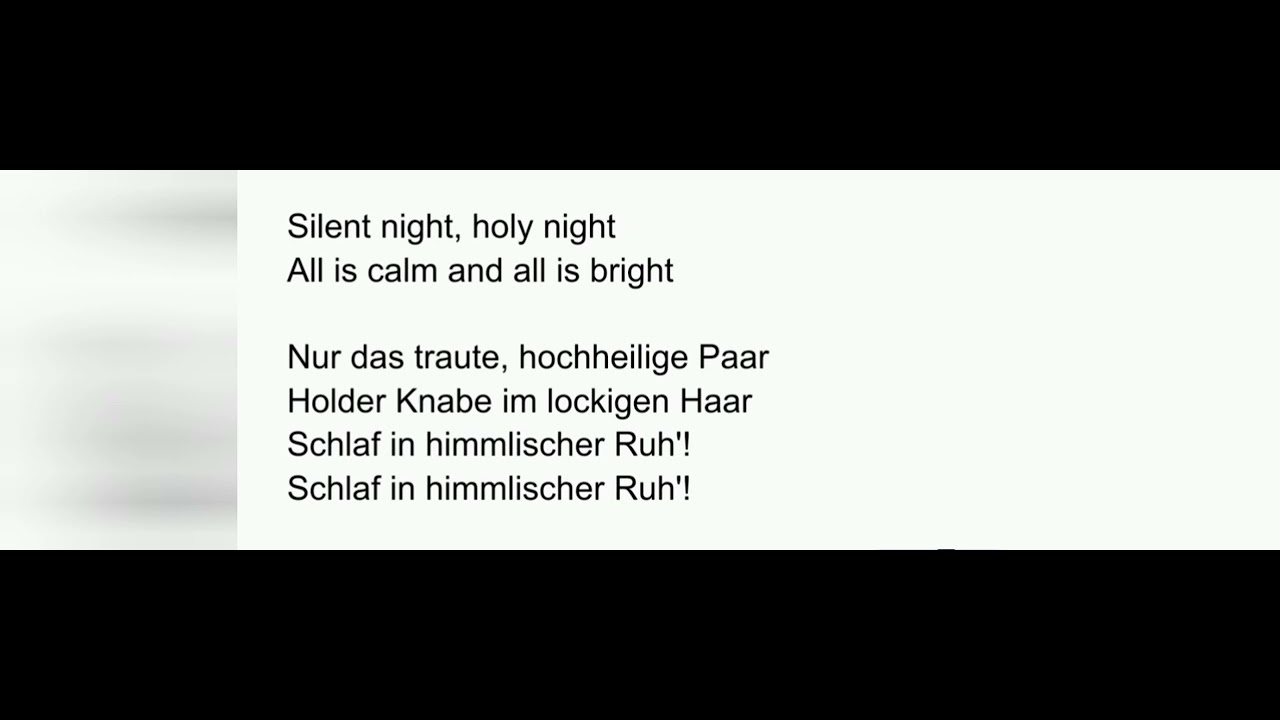 Douce nuit (Silent night) en français, portugais, anglais et allemand ...