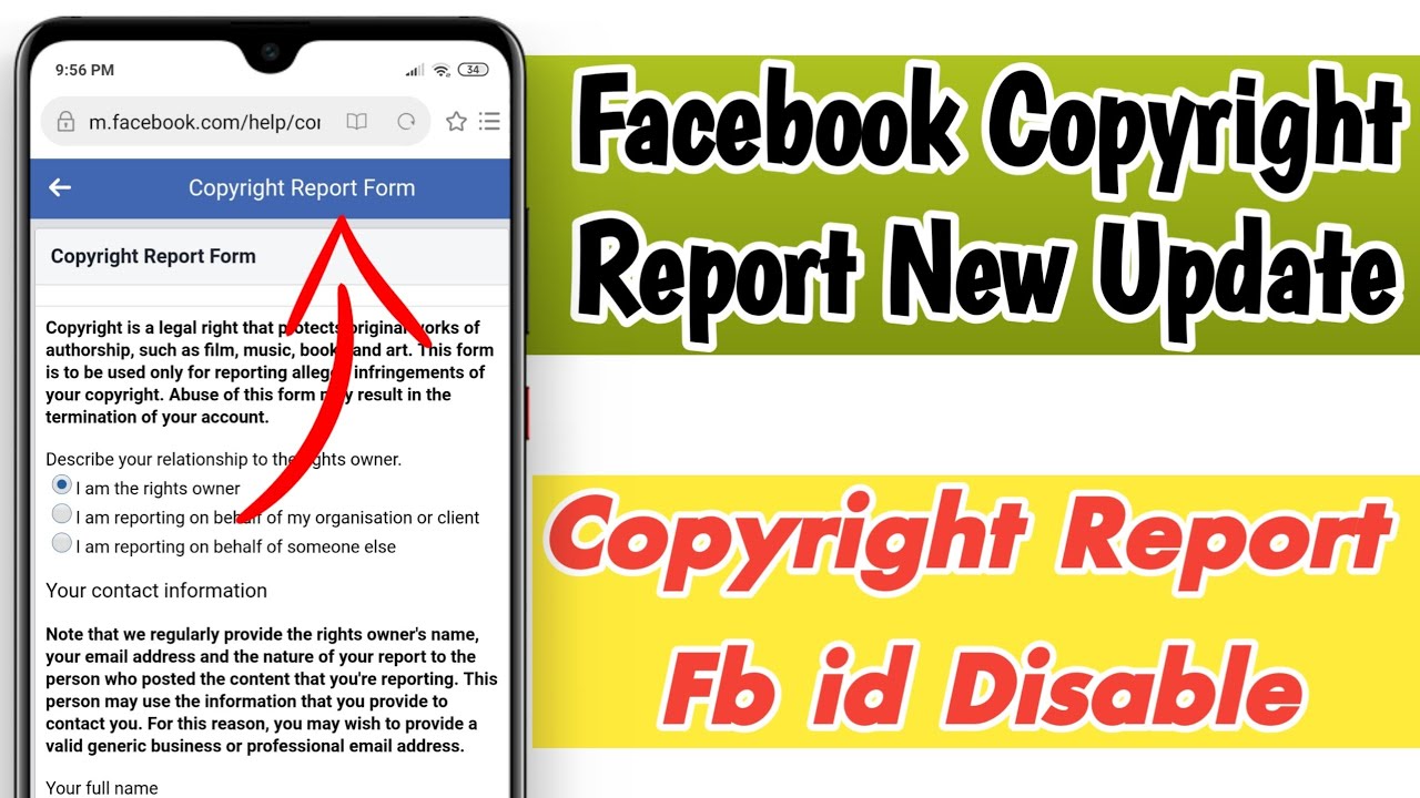 Facebook Copyright Report New Update 2021। How To Do Copyright Report ...
