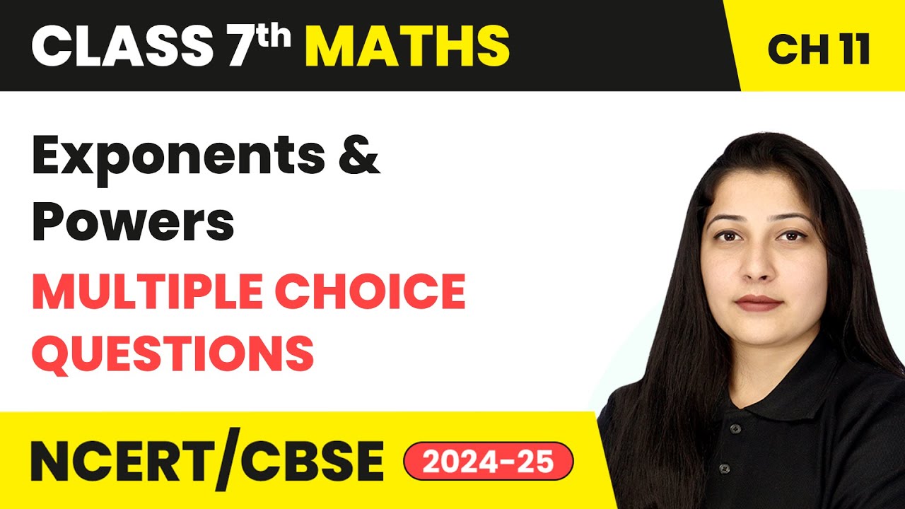 Exponents and Powers - Multiple Choice Questions | Class 7 Maths ...