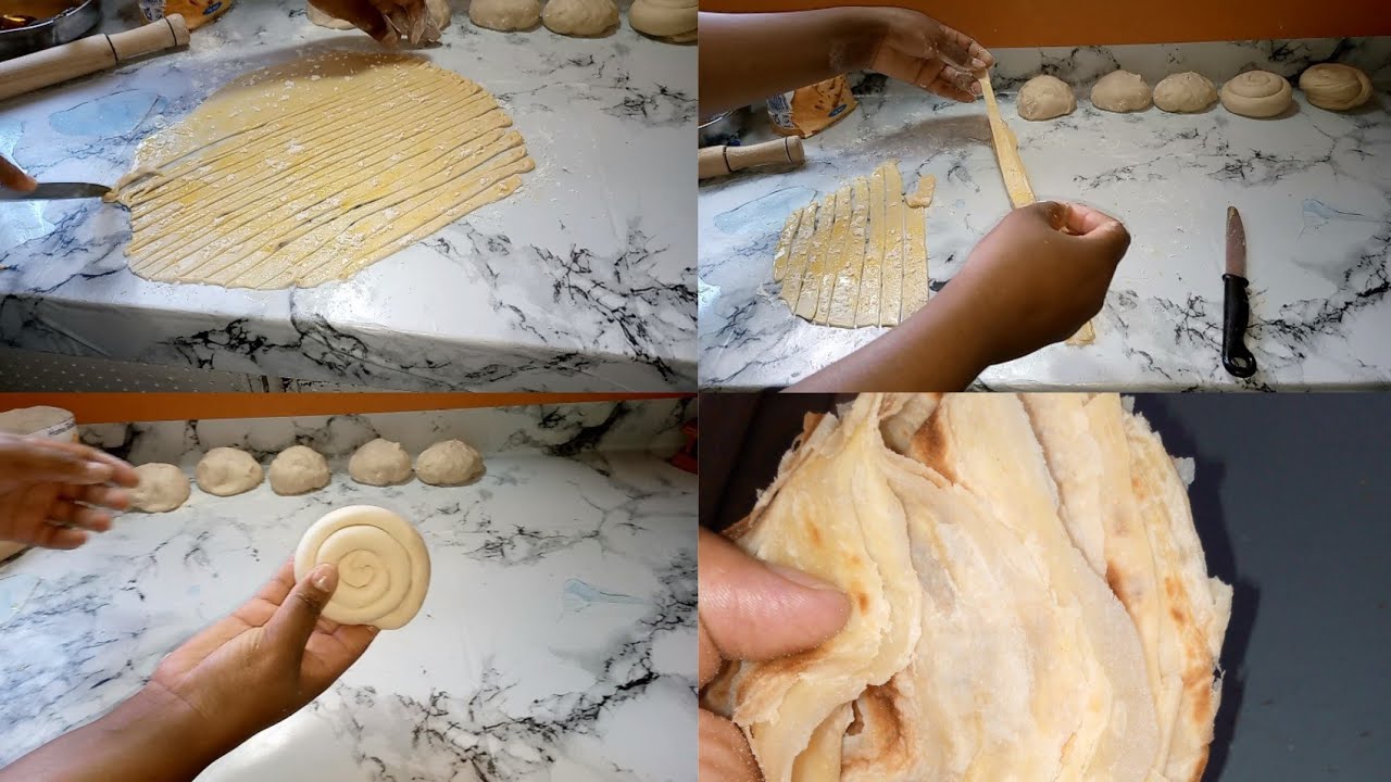 HOW TO CUT AND FOLD CHAPATI DOUGH FOR LAYERED CHAPATIS #food #chapati ...