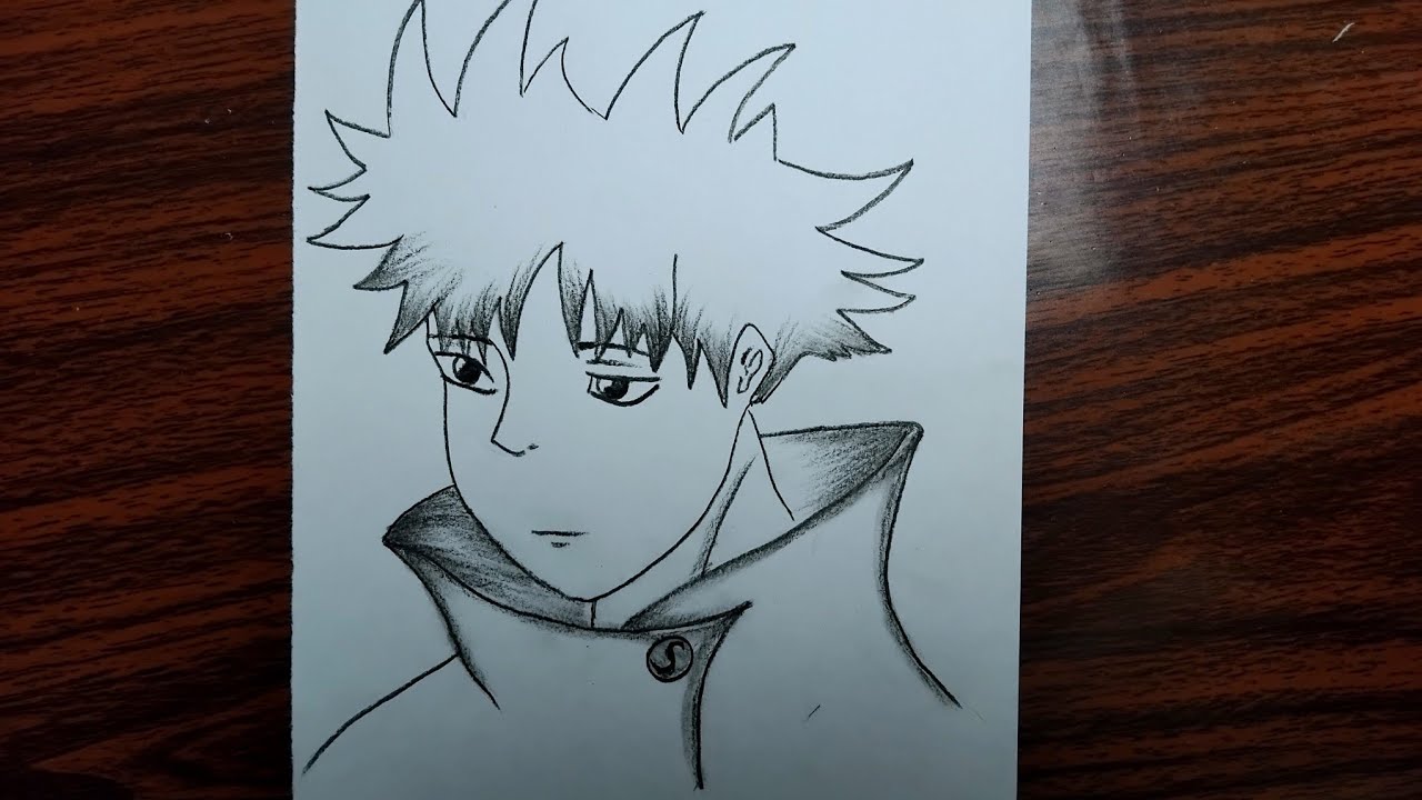 How to draw Megumi from Jujutsu kaisen || Megumi drawing step by step ...