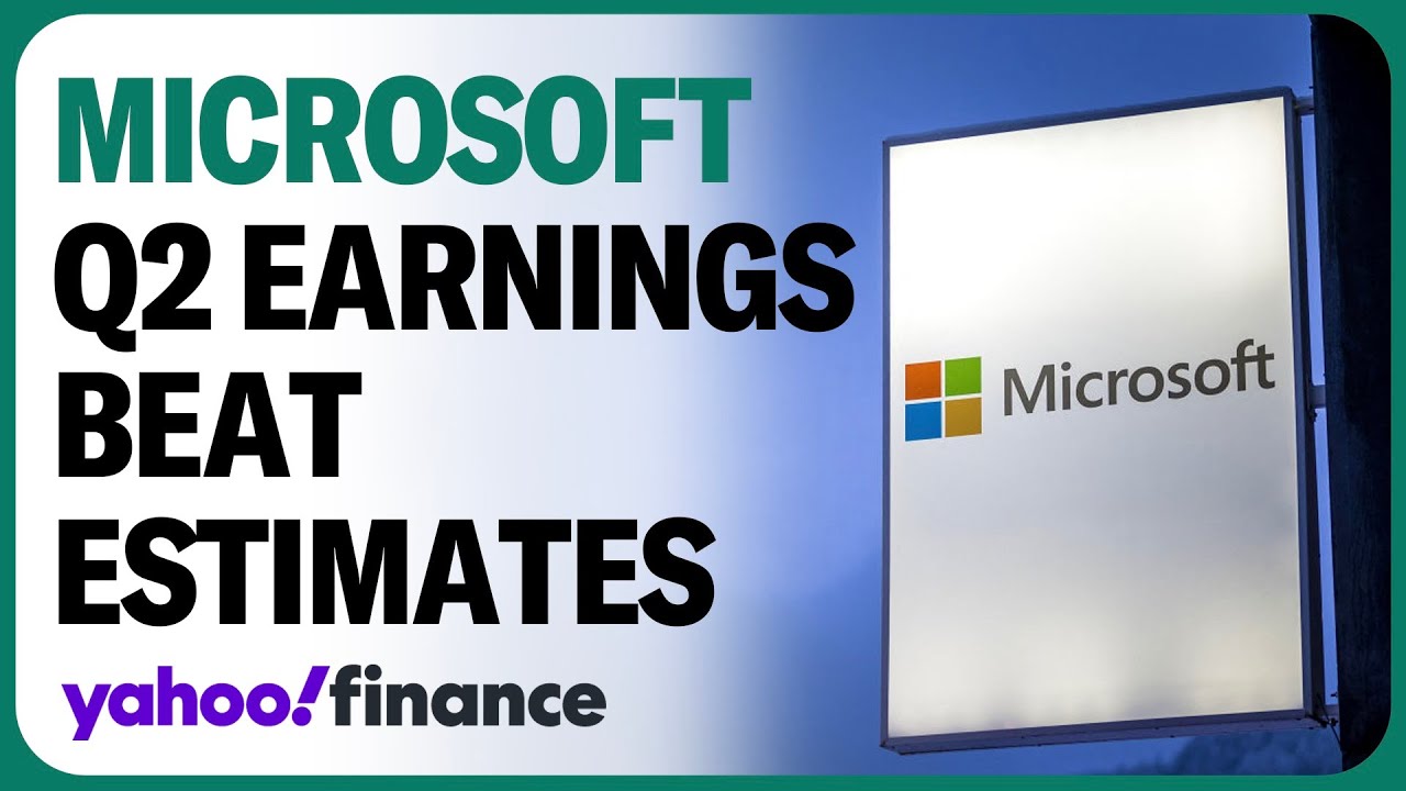 Microsoft reports Q2 earnings that top Street estimates - YouTube