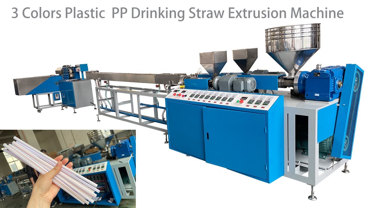 High Speed PP PLA Plastic Straw Machine Making | PP PLA Straw Extruder ...