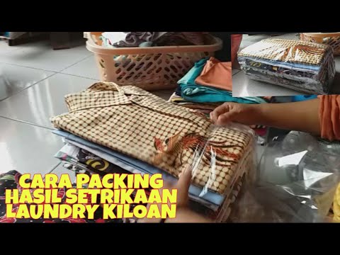 Cara Packing Hasil Setrikaan Laundry Kiloan|| Bagus dan Rapi - YouTube