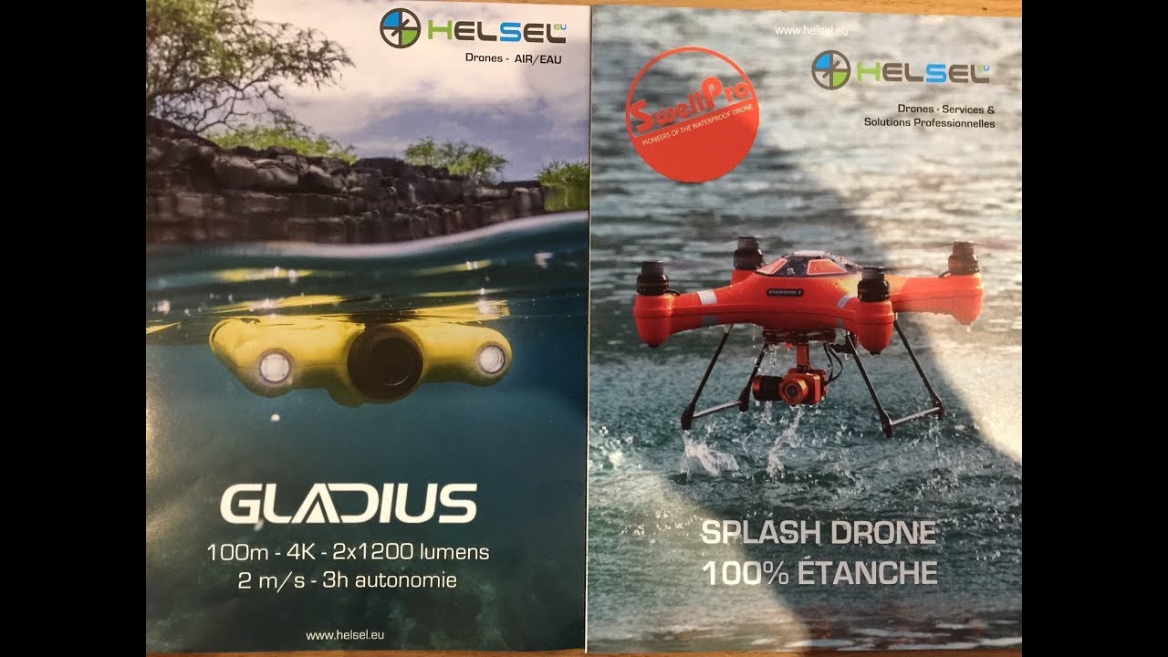 GLADIUS (ROV sous-marin) et SPLASH DRONE - YouTube