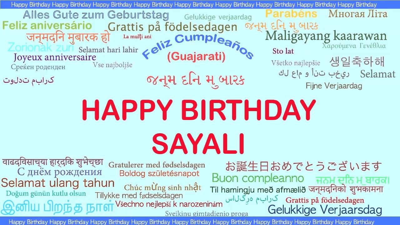 Sayali Languages Idiomas - Happy Birthday - YouTube