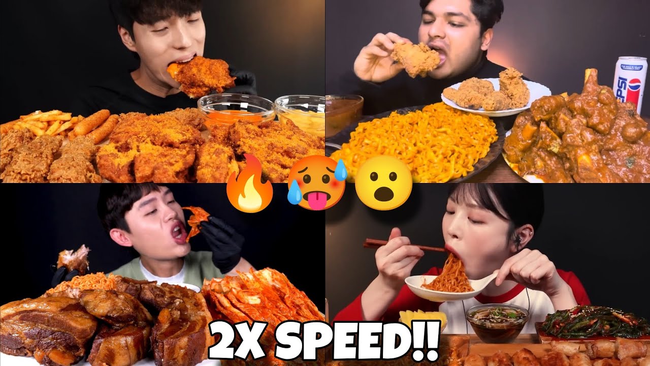 2X SPEED!!🔥 FAMOUS MUKBANGERS EATING SOUND COMPILATION | ASMR SOUND ...