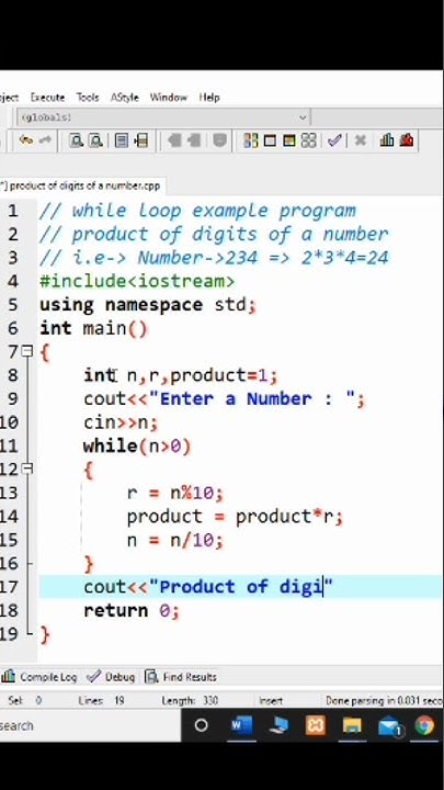 #74 C++ Program to Calculate Product of Digits of a Number | C++ Tutorial | C++ Programming # ...
