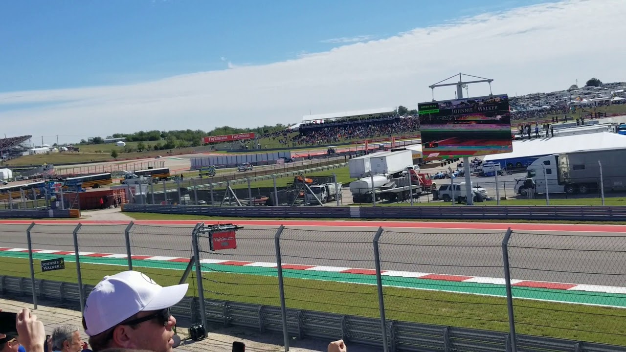 2018 Formula one Austin USA first lap turn 12 - YouTube