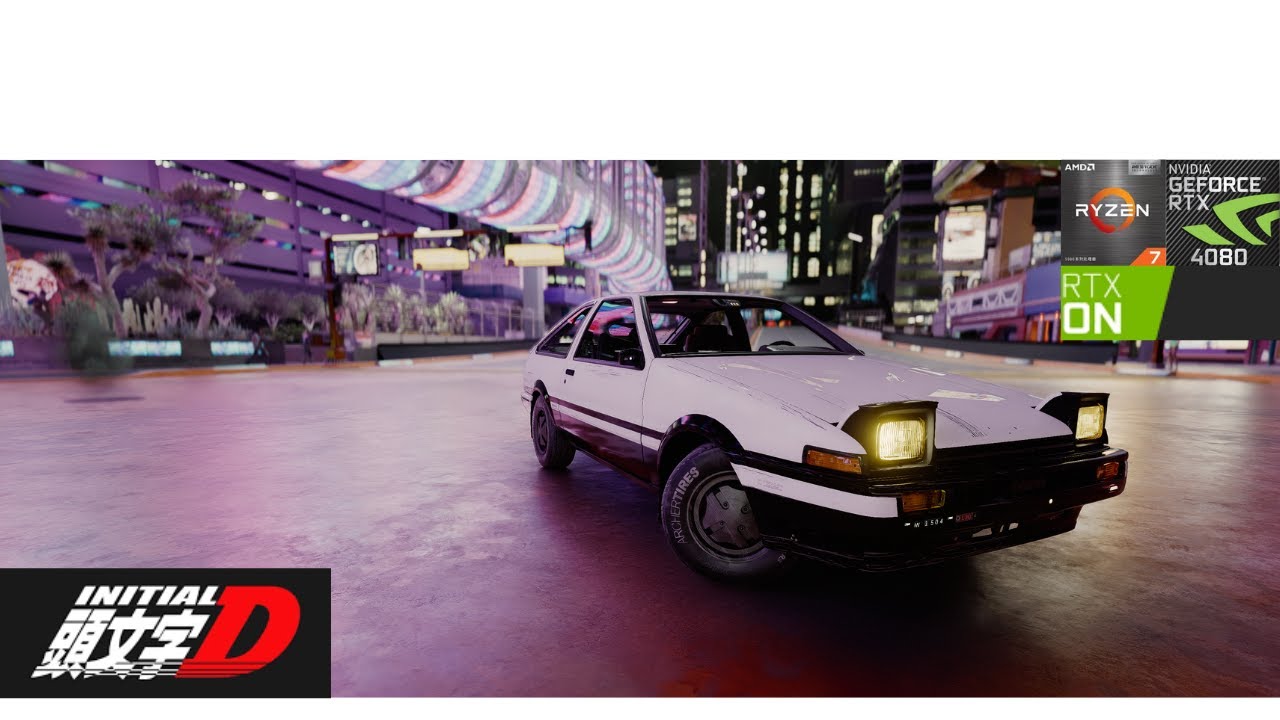 Initial D in Cyberpunk: driving Toyota Sprinter Trueno AE86 (Path ...