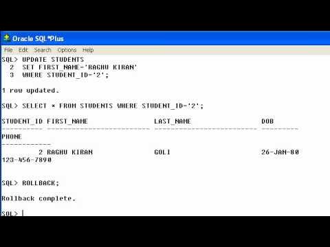 SQL: TRANSACTION CONTROL STATEMENTS (COMMIT, ROLLBACK, SAVEPOINT) - YouTube