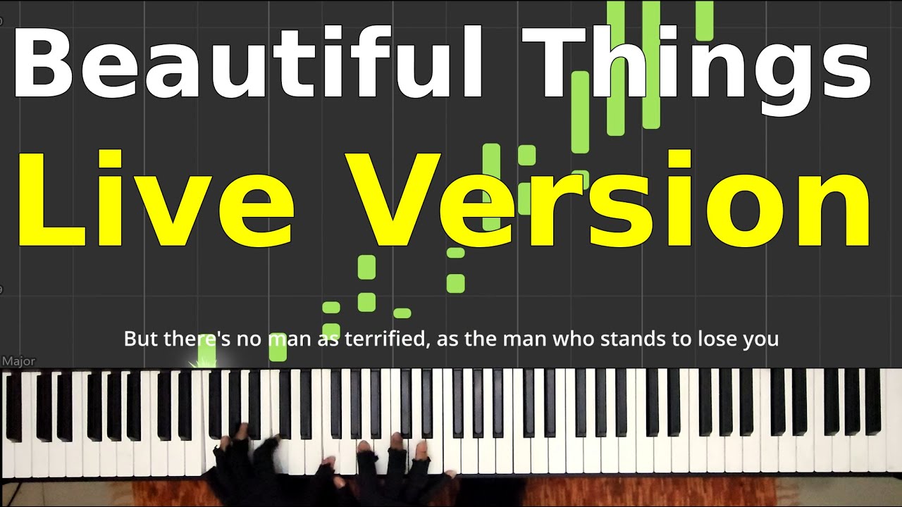 Beautiful Things (VMA's Live Version) - Piano Tutorial & Cover by ...