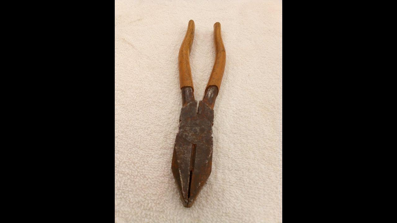 Restoration of linesman's pliers - YouTube