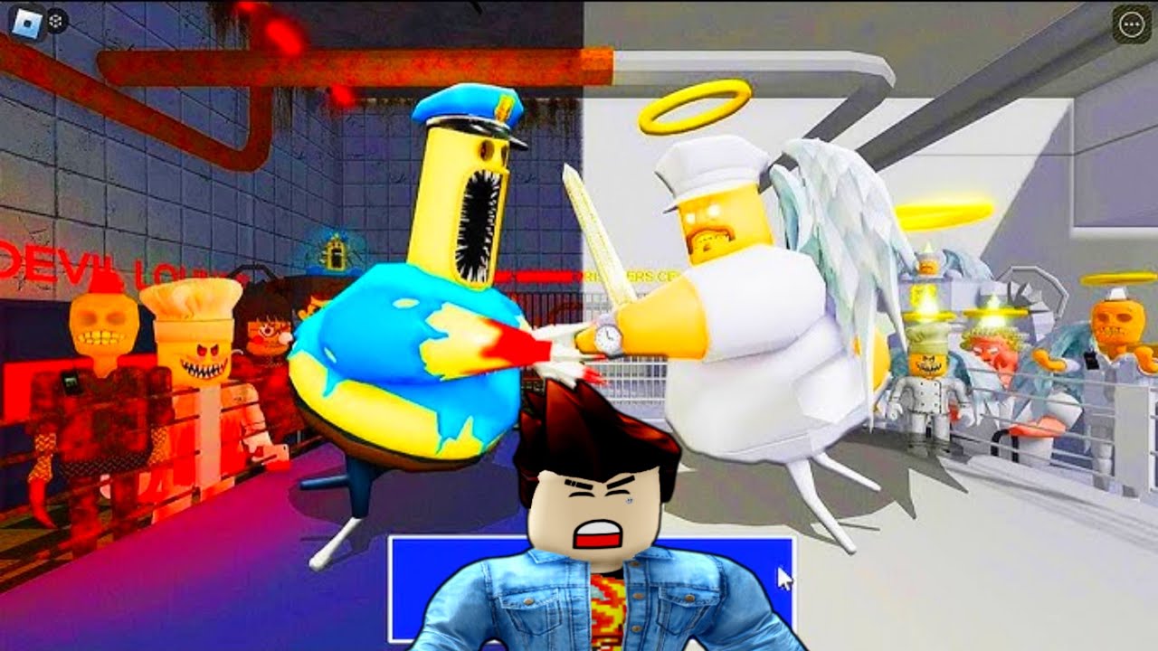 Today Bolly Escape From Barry Exe Vs Angel Barry's Prison Run | Roblox ...