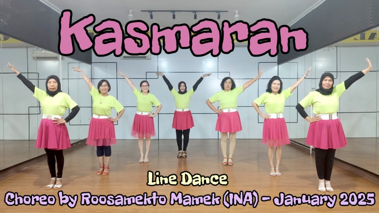 Kasmaran Line Dance - Choreo @Roosamekto - by Erma Class Gombong - YouTube