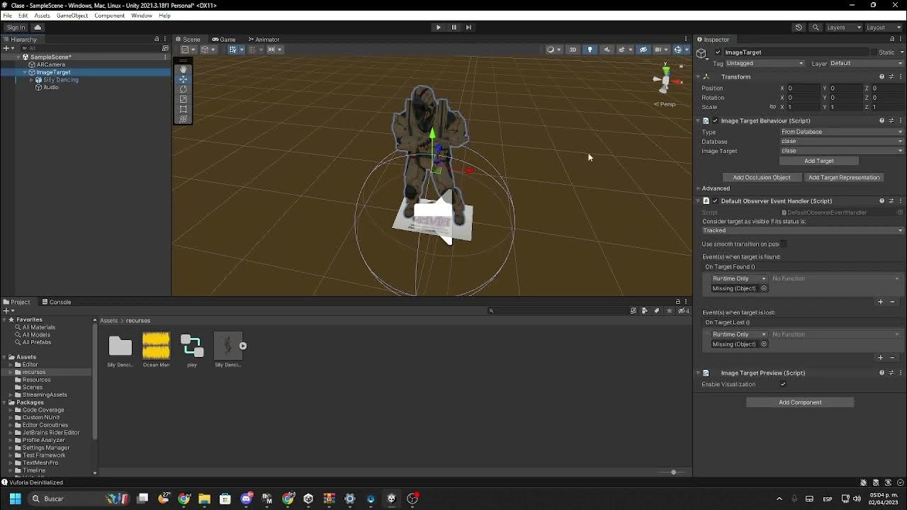 Animacion y Audio, Unity-Vuforia - YouTube