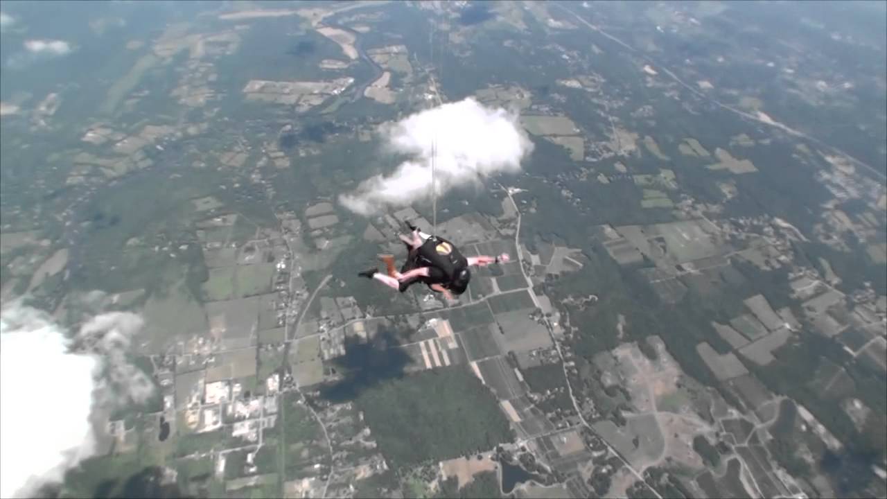 Skydive the Ranch in New York - Linda's First Jump - YouTube
