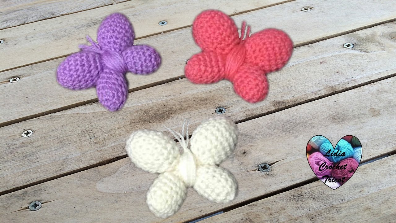 Papillons Amigurumi Crochet très facile / Butterfly crochet amigurumi ...