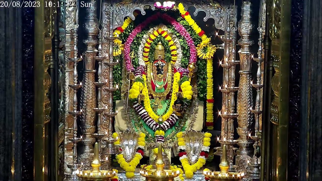 Shree Mahalasa Narayani Mahalasa Alankar & Mahamangalarti 20th August ...