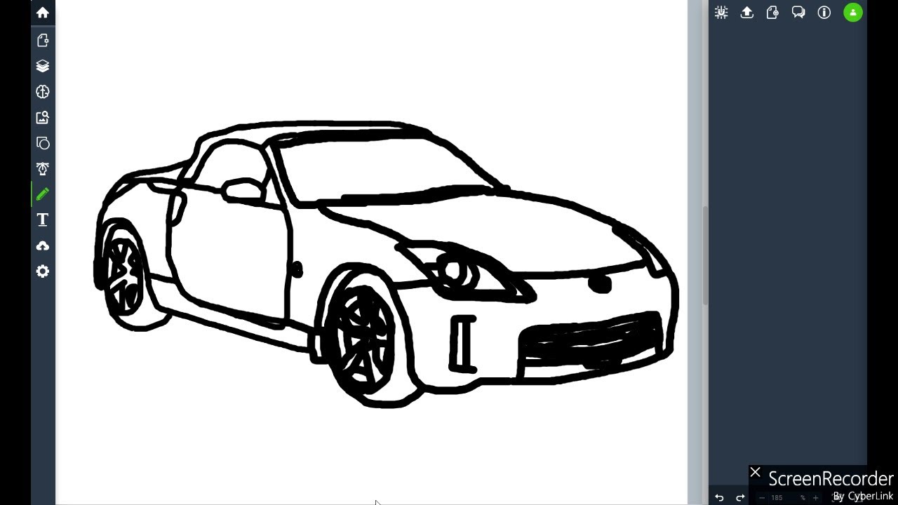 How to draw a 2006 Nissan 350Z Roadster - YouTube