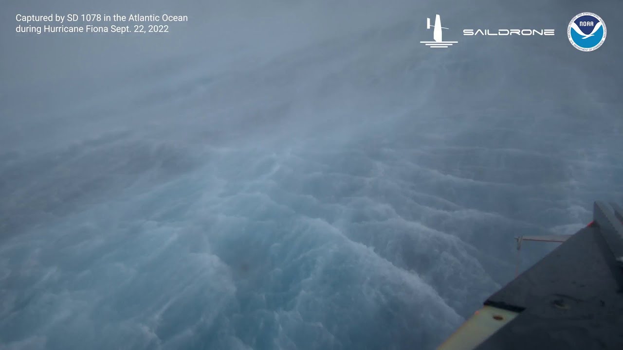 Inside Fiona: Saildrone shows us what it’s like inside hurricane - YouTube