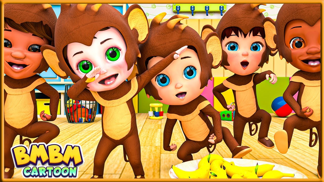 Five Funny Monkeys - Monkey Mayhem - Baby songs - Nursery Rhymes & Kids ...