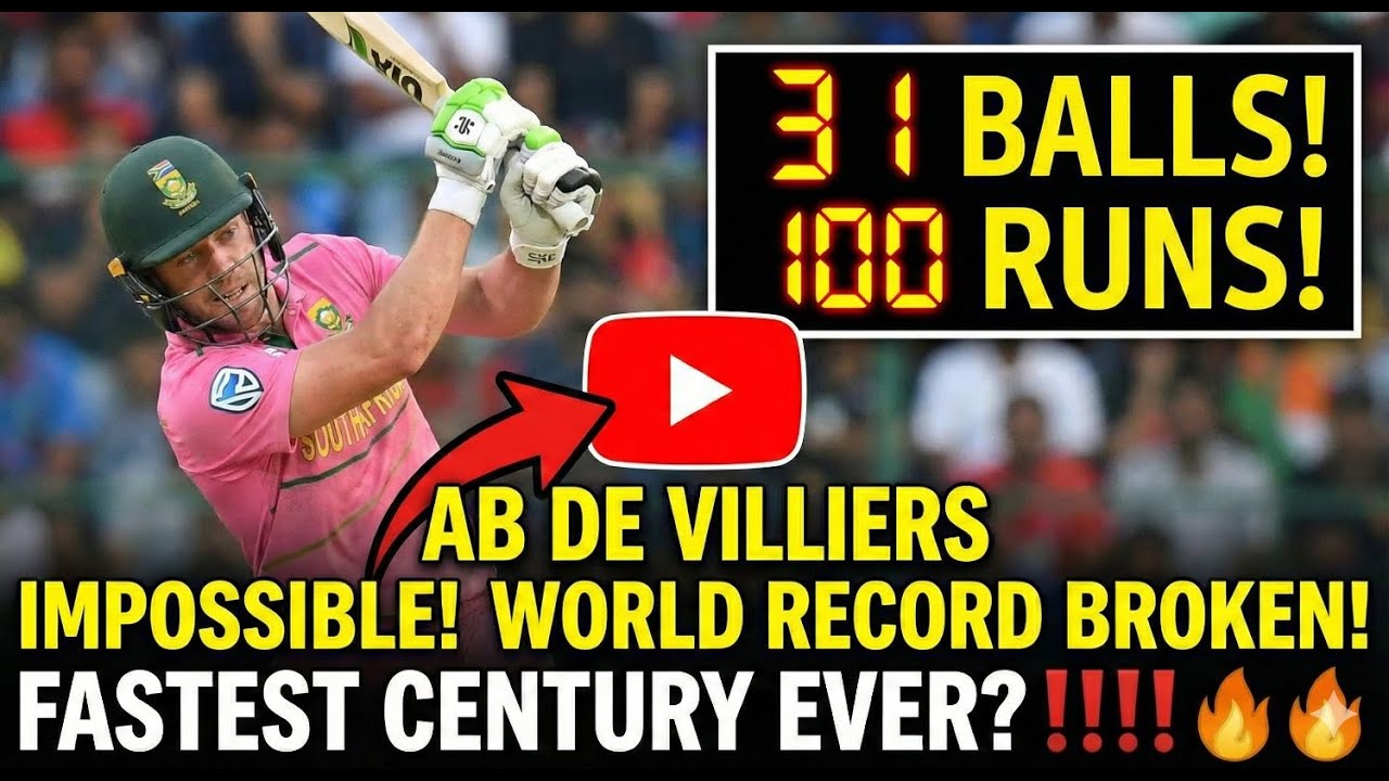 AB de Villiers fastest 100 of all time #ABdeVilliers #Cricket # ...