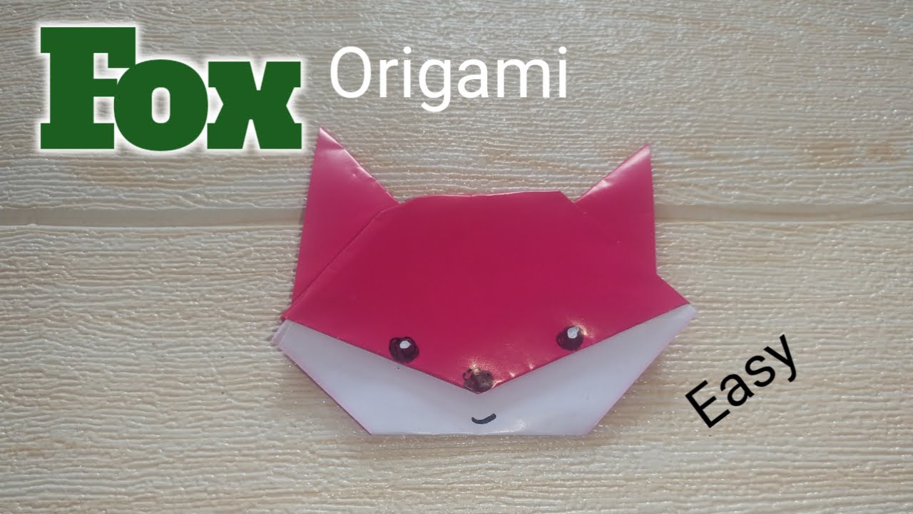 Easy fox head origami tutorial | Easy and simple paper fox#origamipaper ...