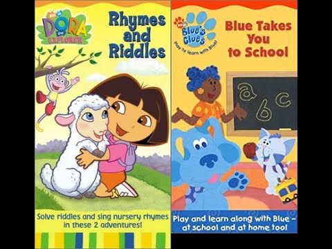 Opening to Dora the Explorer: Rhymes and Riddles & Blue's Clues: Blue Takes You to School VHS (2003)