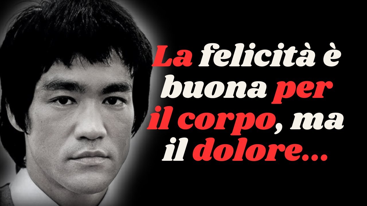Bruce Lee: Le sue frasi ti stupiranno. Aforismi e Citazioni. - YouTube