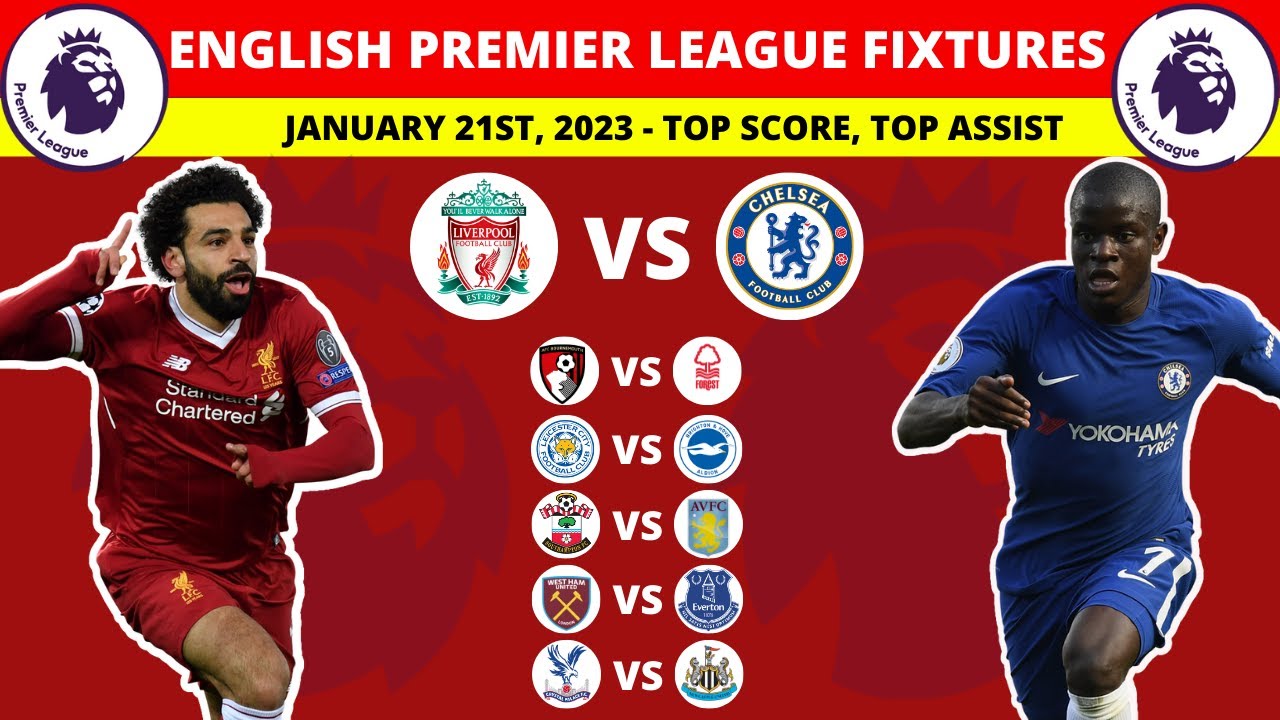 EPL Fixtures And Table Today - Matchweek 21 - English Premier League ...