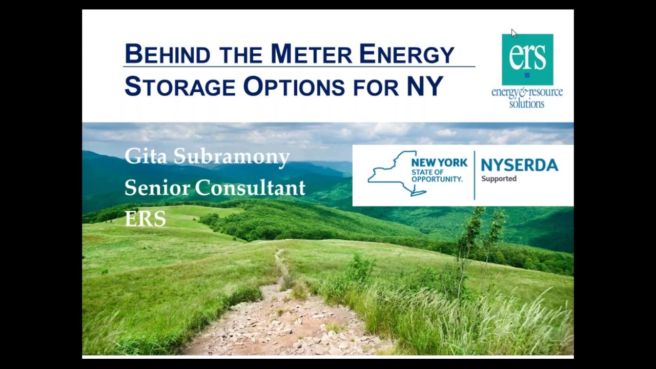 Behind the Meter Energy Storage Options for New York - YouTube