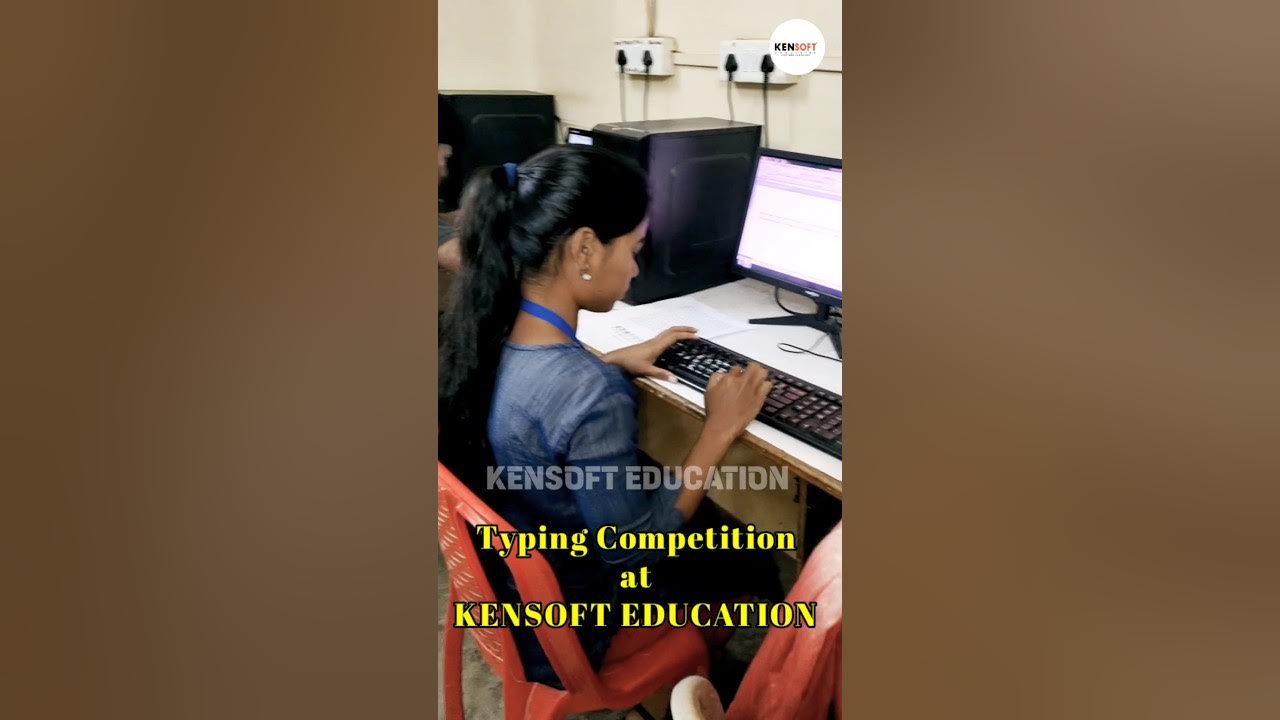 Typing competition at Kensoft Education Khallikote🤩#typingspeed #typing ...