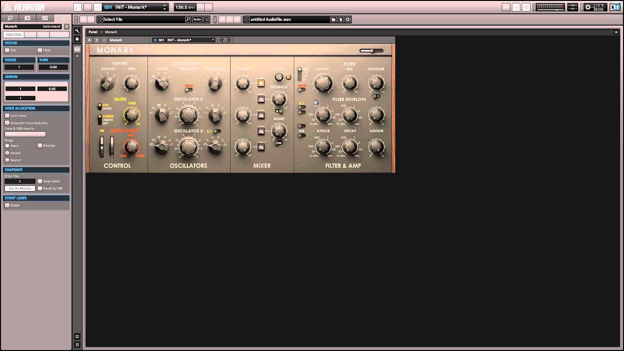 NI Reaktor - Monark Overview (view A) - How to Tutorial - YouTube