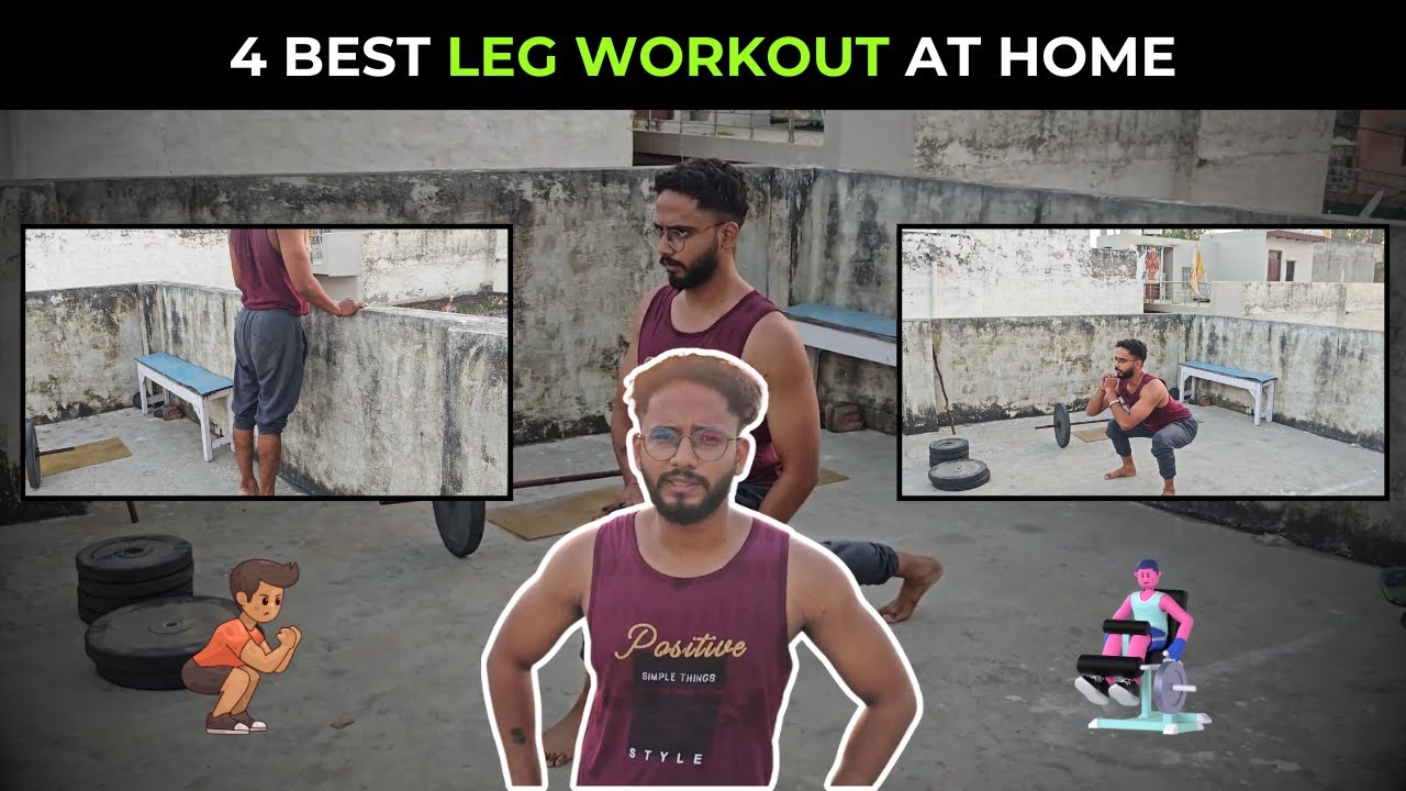 4 Best Leg Workout At Home | Mind Muscle Duo - YouTube