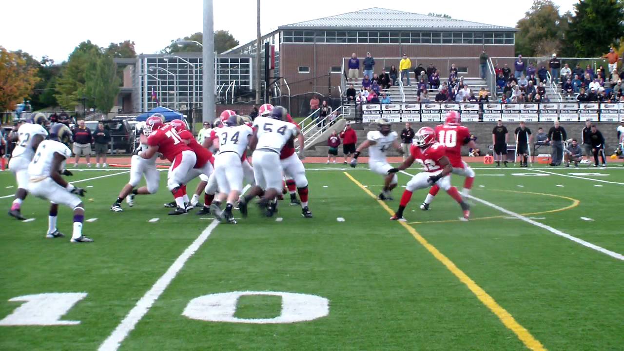 ESU Football vs West Chester Jordan Hallman 9 yard TD catch from Matt ...