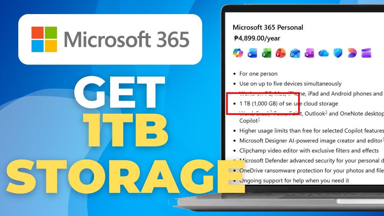 How To Get Office 365 With 1TB Of OneDrive Storage - YouTube