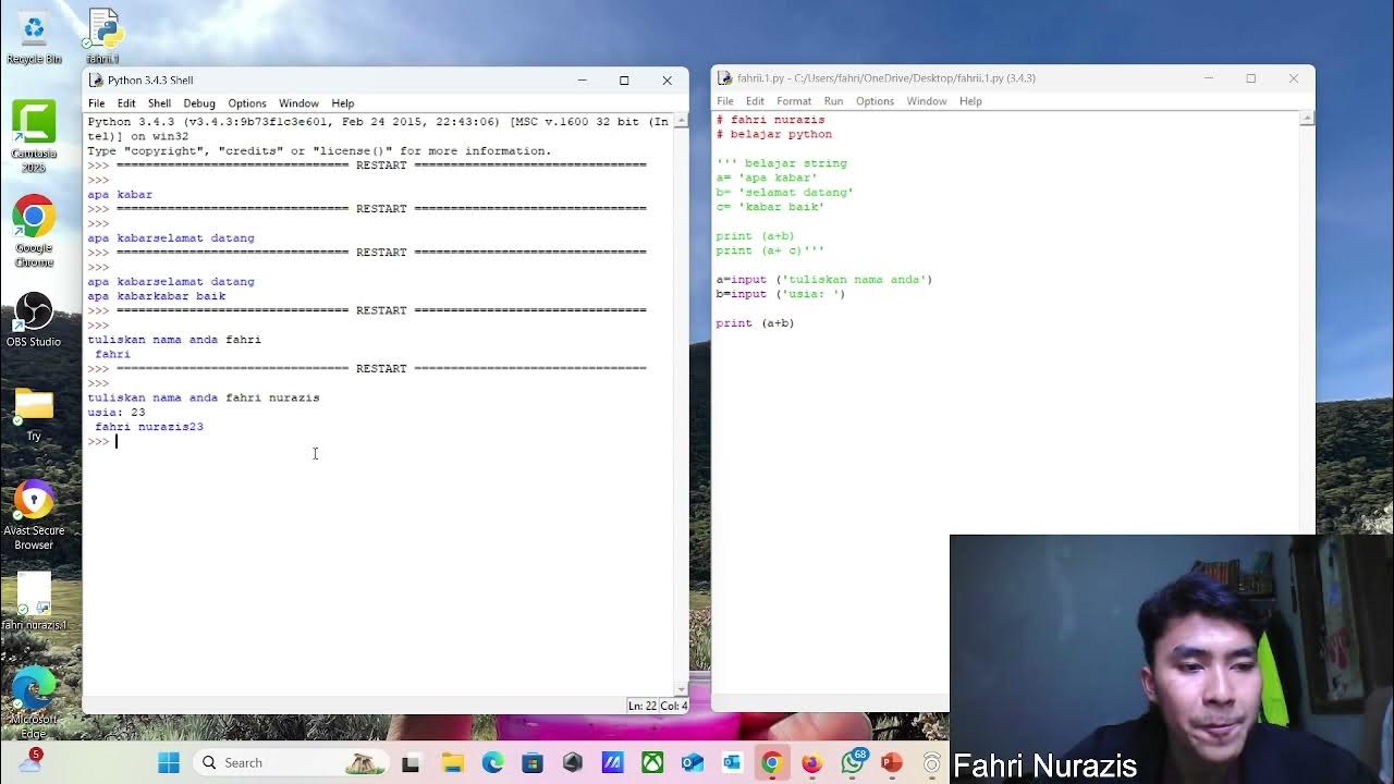 tugas belajat string pada python - YouTube